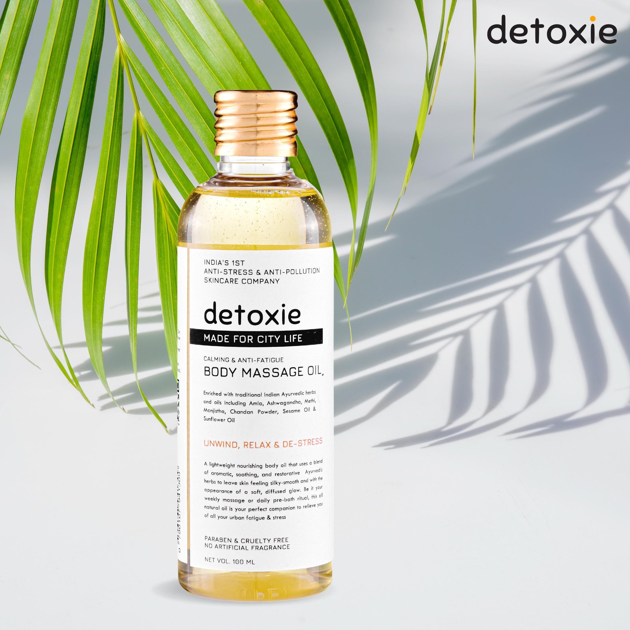 Anti-Fatigue Body Massage Oil with Ayurvedic herbs#N#– detoxie.in